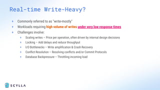 Using ScyllaDB for Real-Time Write-Heavy Workloads | PPT