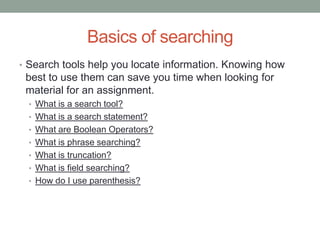 Using search tools | PPTX