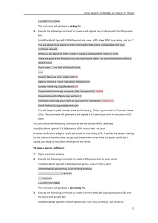 Using security certificates on yealink ip phones v83 10 | PDF