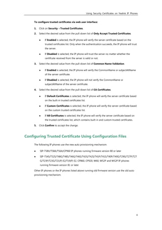 Using security certificates on yealink ip phones v83 10 | PDF