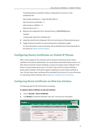 Using security certificates on yealink ip phones v83 10 | PDF