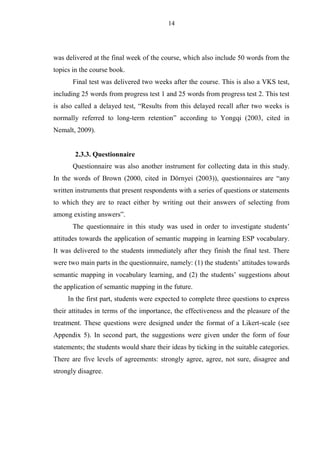 Using semantic mapping to improve ESP vocabulary retention of students ...