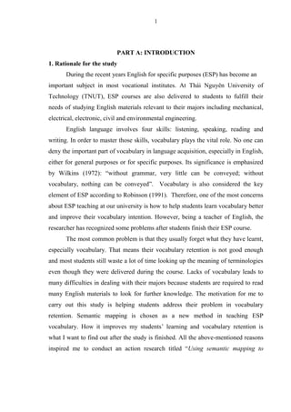 Using semantic mapping to improve ESP vocabulary retention of students ...