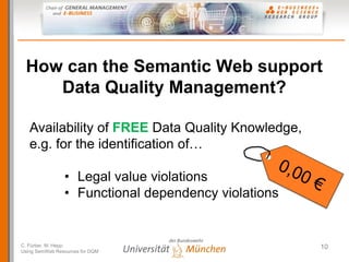 Using Semantic Web Resources for Data Quality Management | PPT