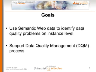 Using Semantic Web Resources for Data Quality Management | PPT