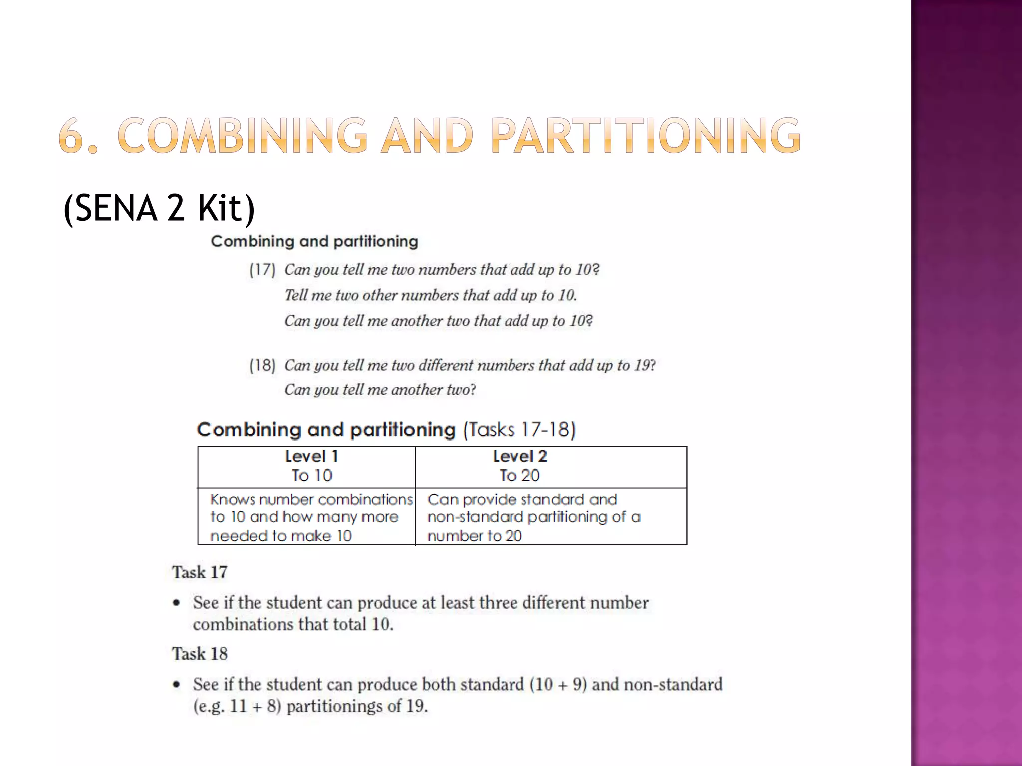 Using sena to assess students’ numeracy development | PPTX