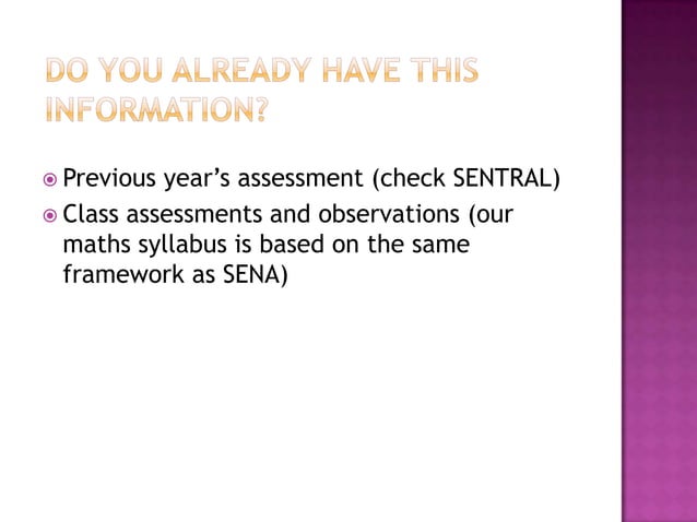 Using sena to assess students’ numeracy development | PPT