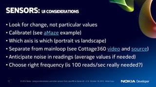 Using sensors in java me apps on series 40 | PPT | Free Download