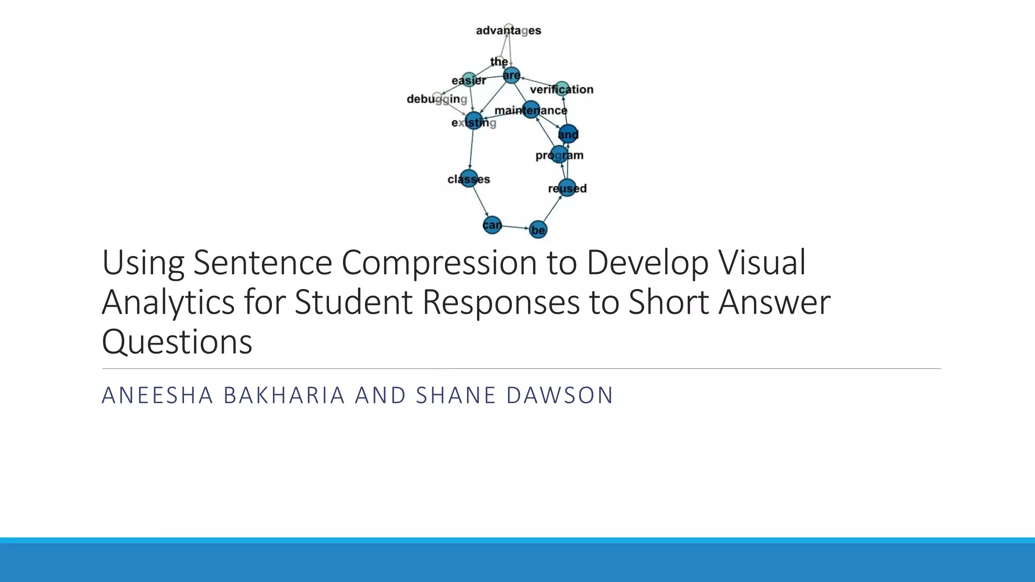 Using sentence compression to develop visual analytics - VISLA15 | PPTX