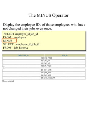 e computer notes - Using set operator | PPT