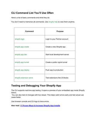 A Comprehensive Guide to Faster App Building with Shopify CLI | PDF