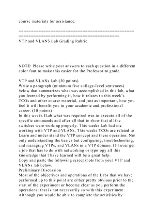 Using Show Commands to Investigate Network Status Lab Grading Ru.docx