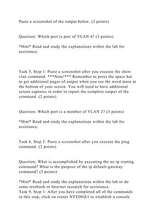 Using Show Commands to Investigate Network Status Lab Grading Ru.docx