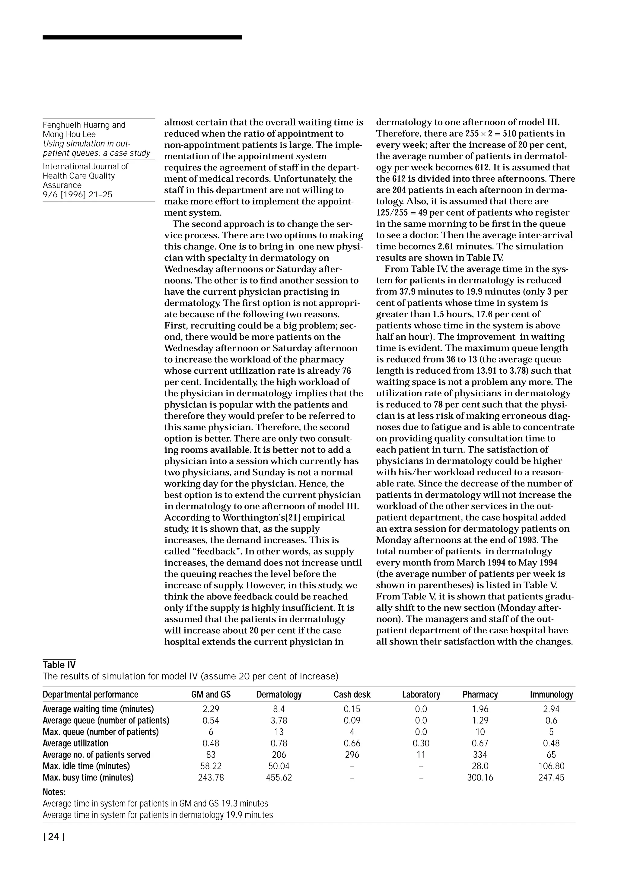 Using simulation in out patient queues a case study | PDF