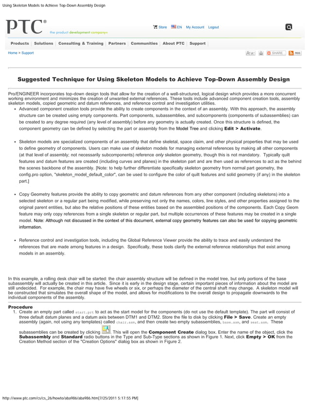 Using skeleton models_to_achieve_top-down_assembly_design | PDF | Graphics Software | Computer ...