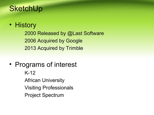 Using SketchUp with openFoam | PPT