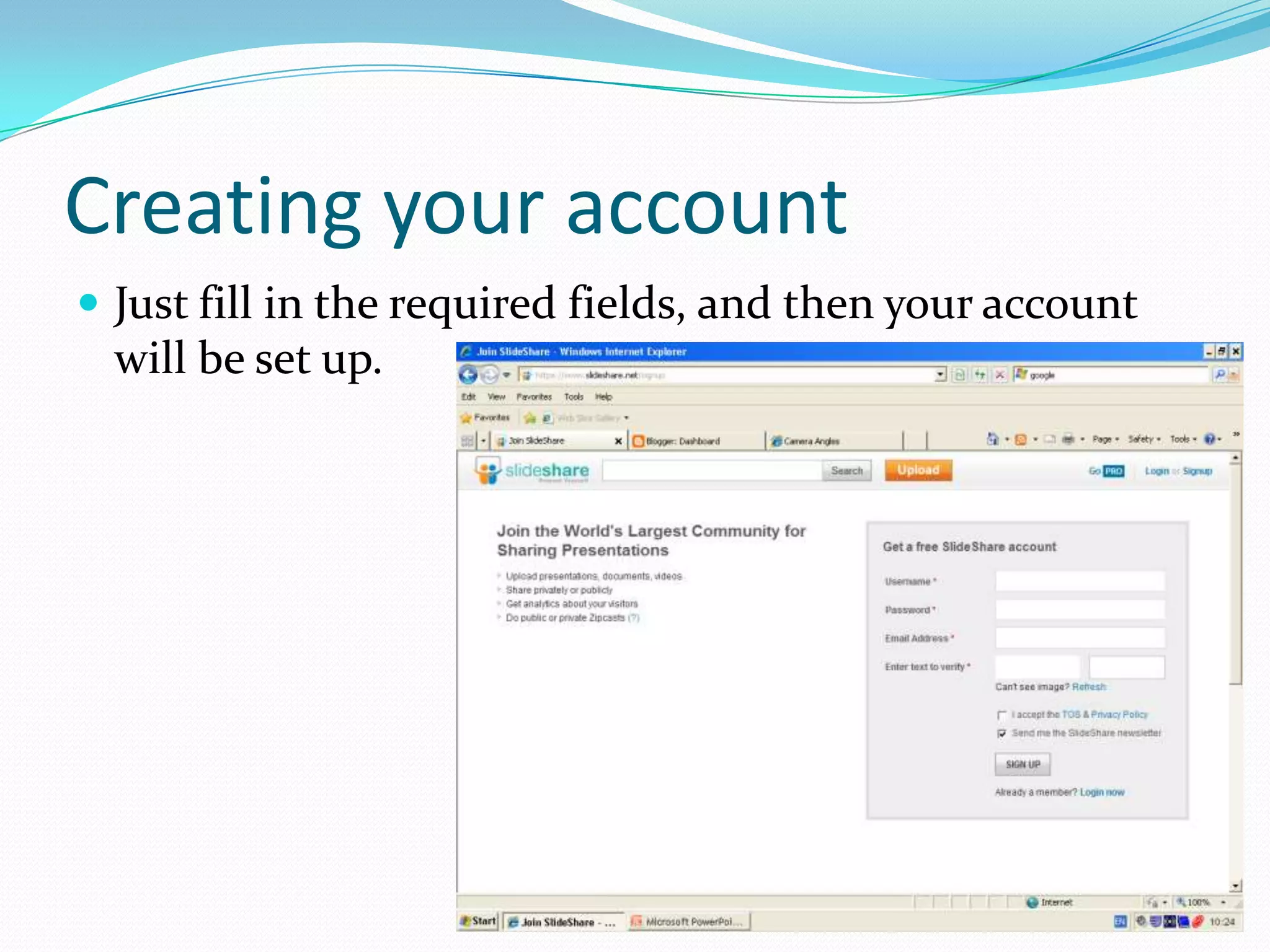 Using slideshare example | PPT