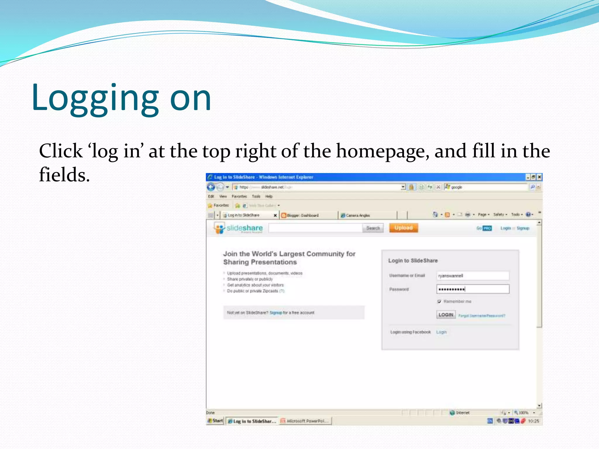 Using slideshare example | PPT