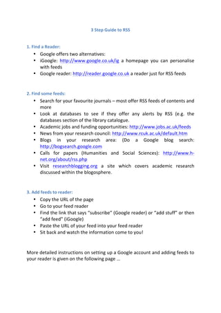 Using social media for research handout | PDF | Internet for Beginners ...
