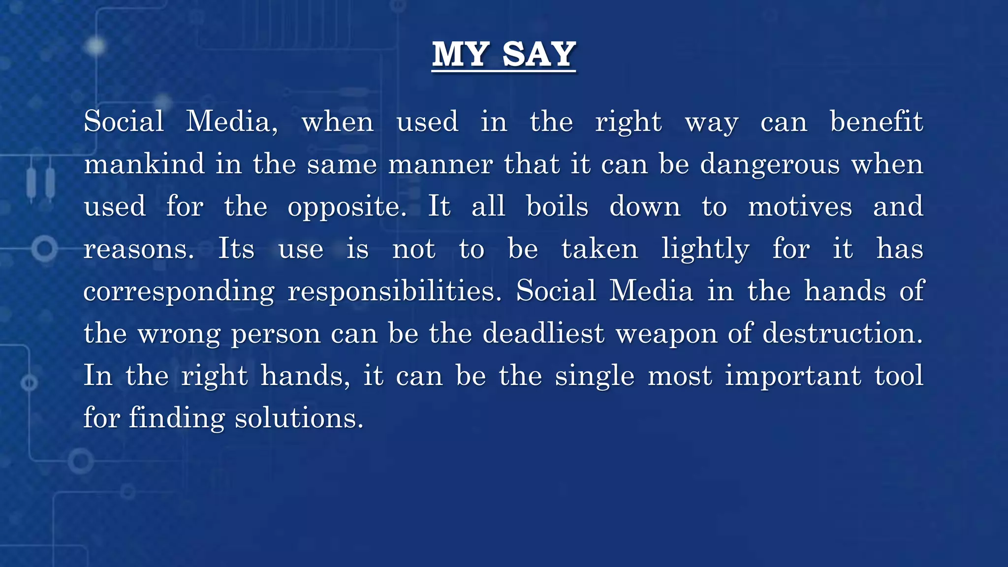 Using social media responsibly | PPTX