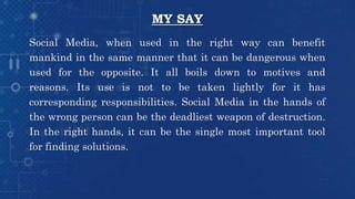 Using social media responsibly | PPTX