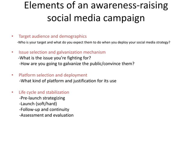 Using social media strategies to increase environmental awareness | PPTX