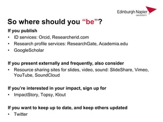 Using social media to promote your research | PPTX