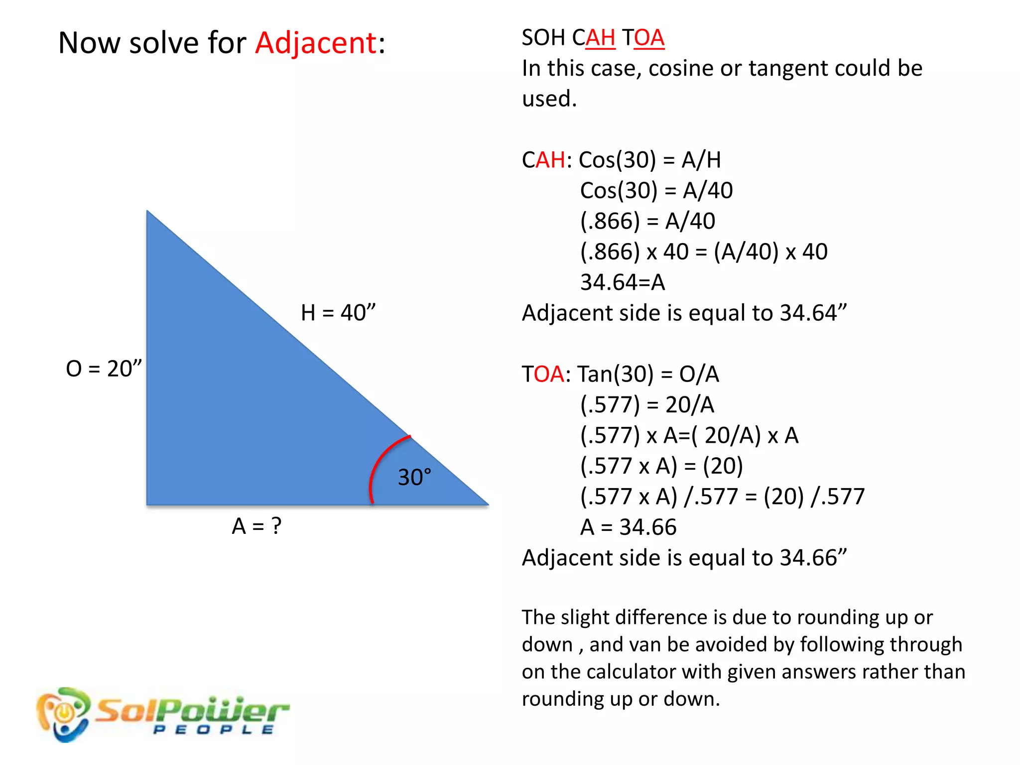 Using sohcahtoa | PPTX