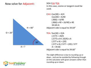 Using sohcahtoa | PPTX
