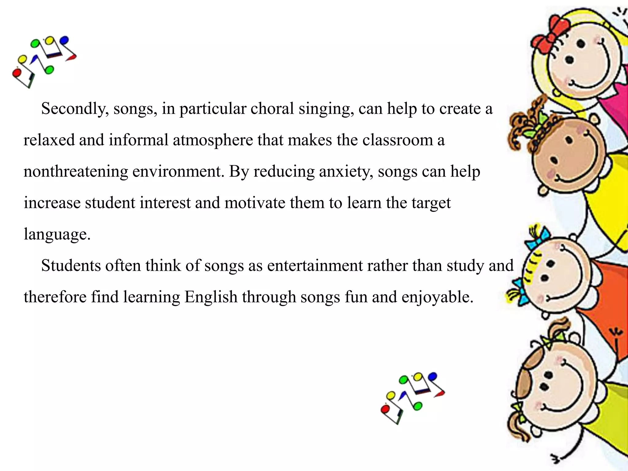 Using Songs in Language Teaching | PPTX
