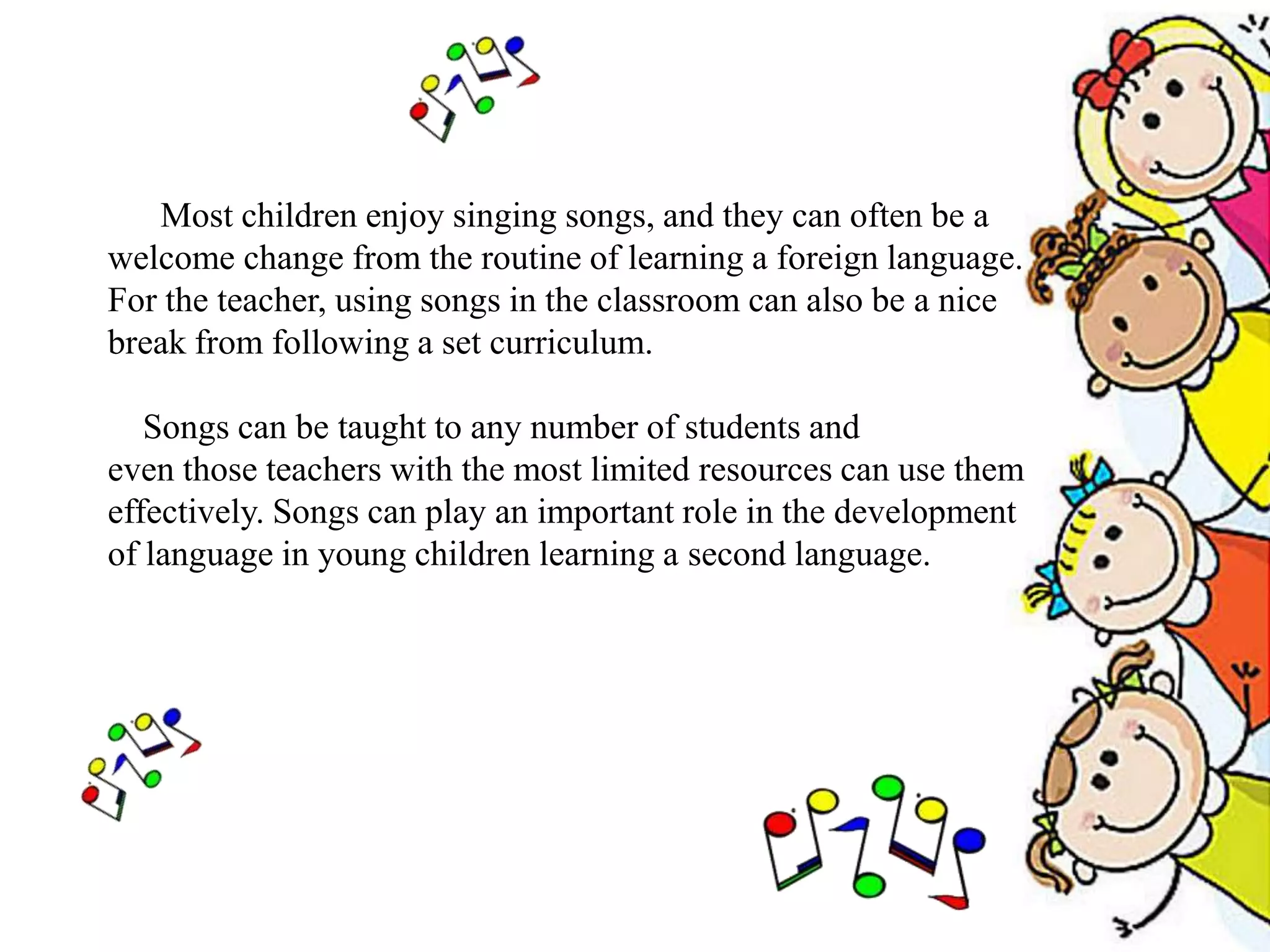 Using Songs in Language Teaching | PPTX
