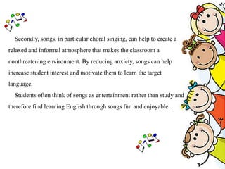 Using Songs in Language Teaching | PPTX