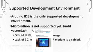 Using SORACOM 3G Module From MicroPython | PPTX