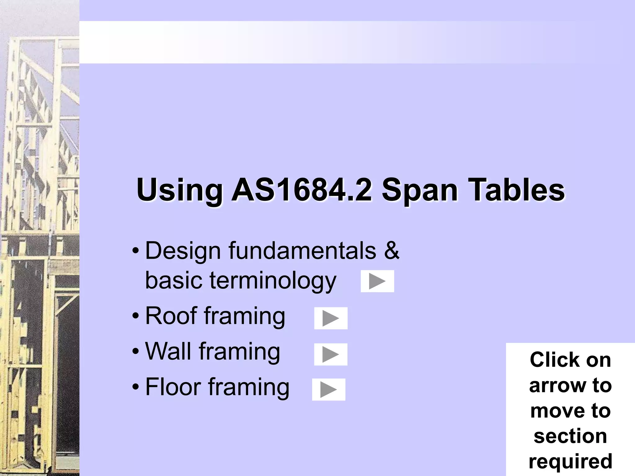 Using span tables as1684 2 | PPSX