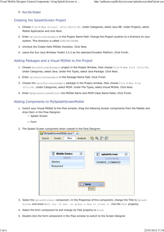 Using splash screens in java me applications | PDF