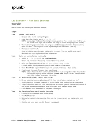 Using splunk6.2 labs | PDF