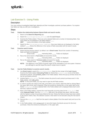 Using splunk6.2 labs | PDF