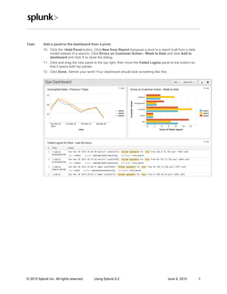 Using splunk6.2 labs | PDF