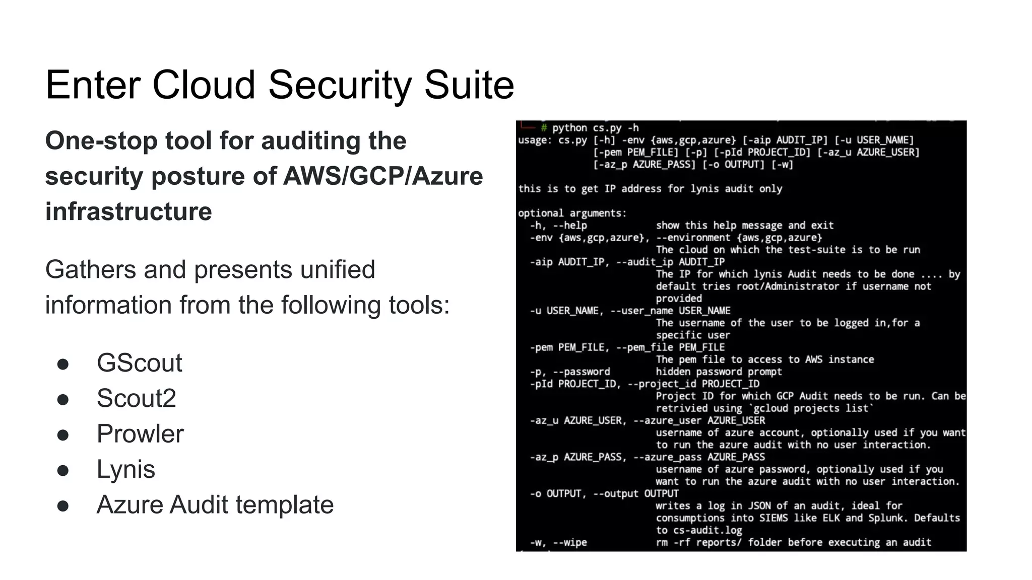 Using Splunk/ELK for auditing AWS/GCP/Azure security posture | PPT