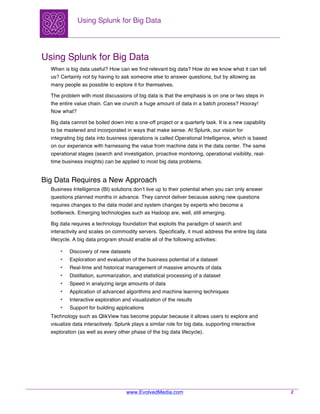 Using splunk for_big_data | PDF