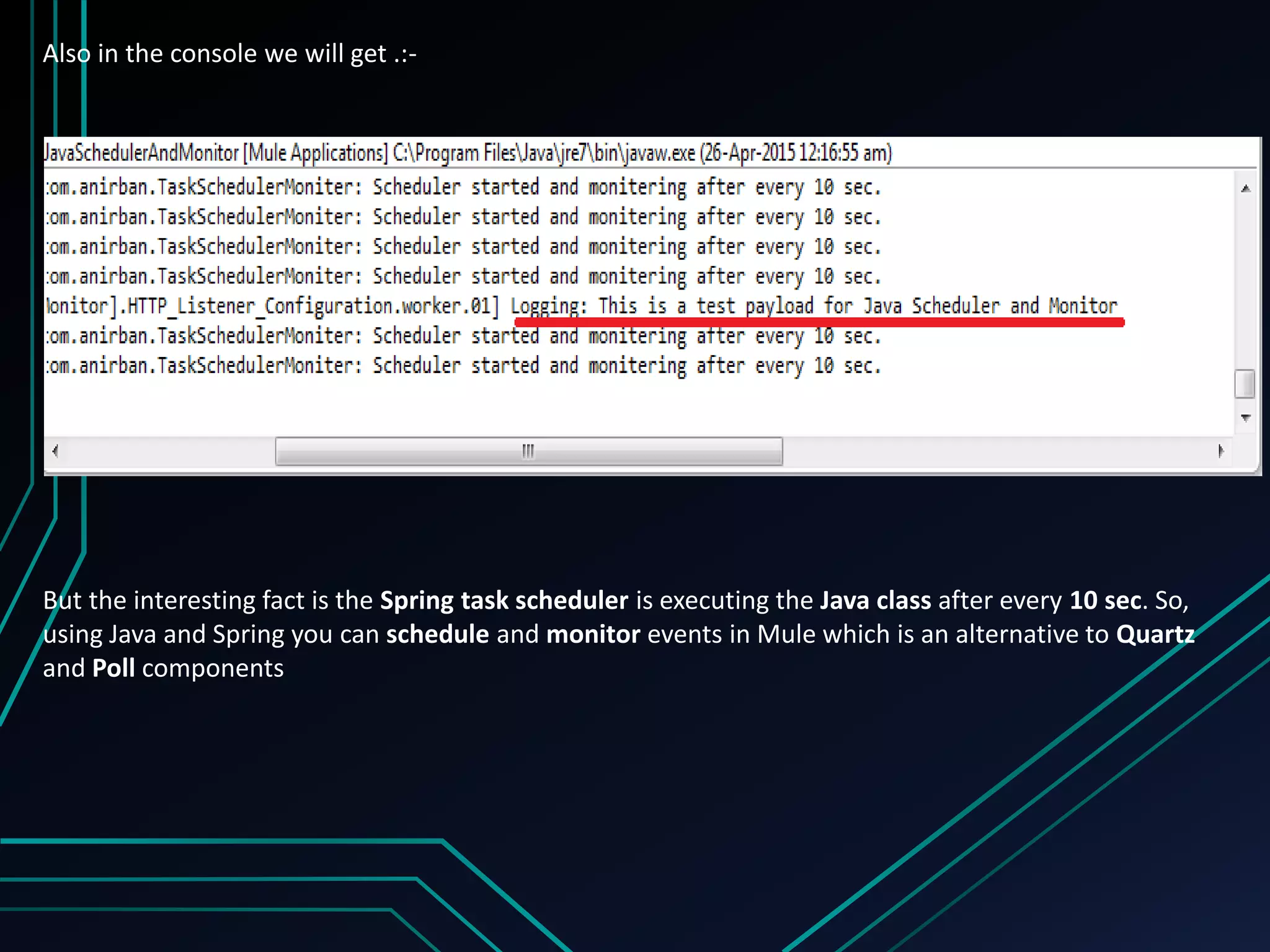 Using spring scheduler mule | PPTX