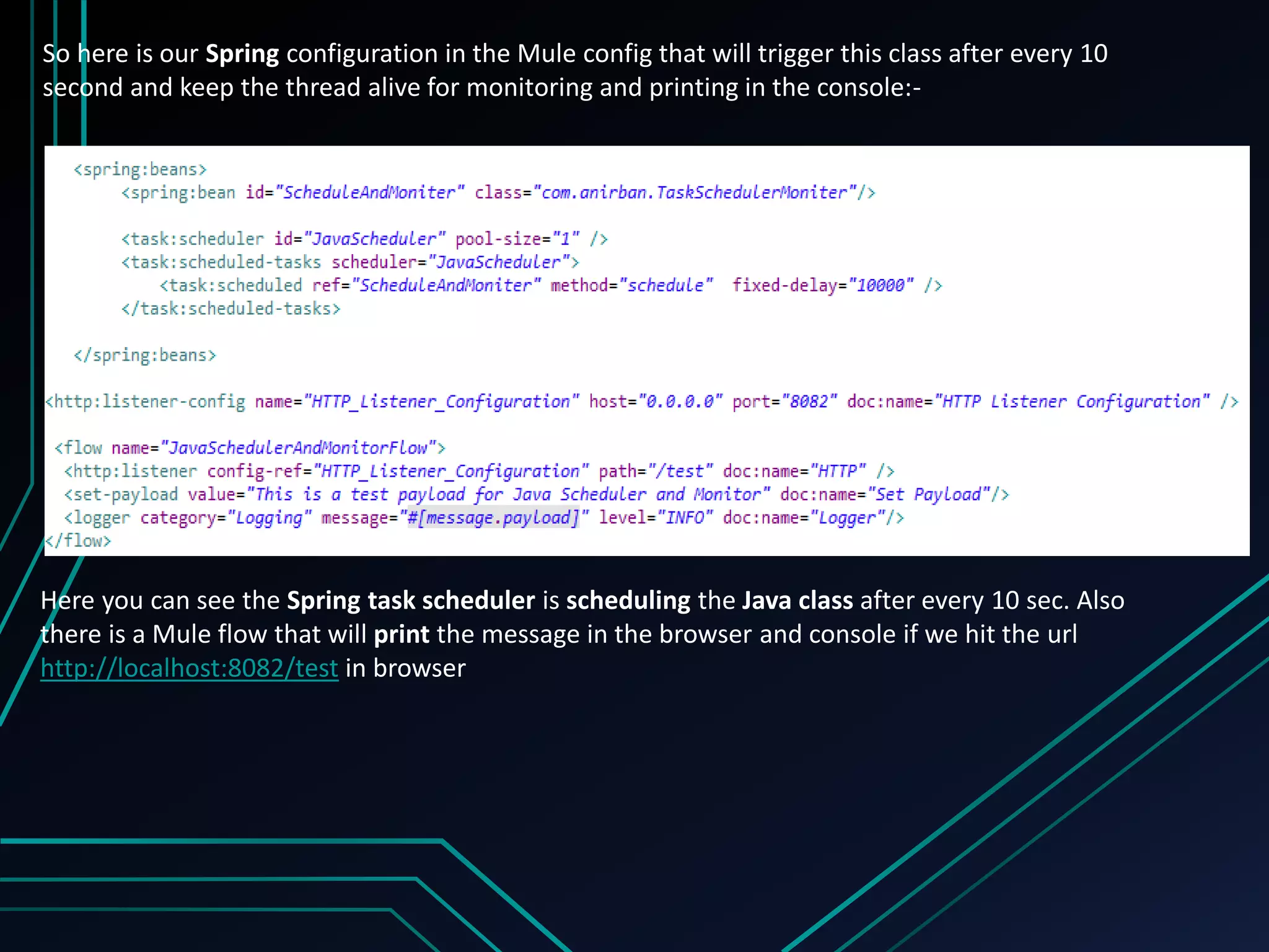 Using spring scheduler mule | PPTX