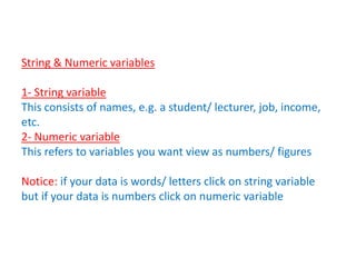 Using SPSS for data analysis in linguistics | PPTX