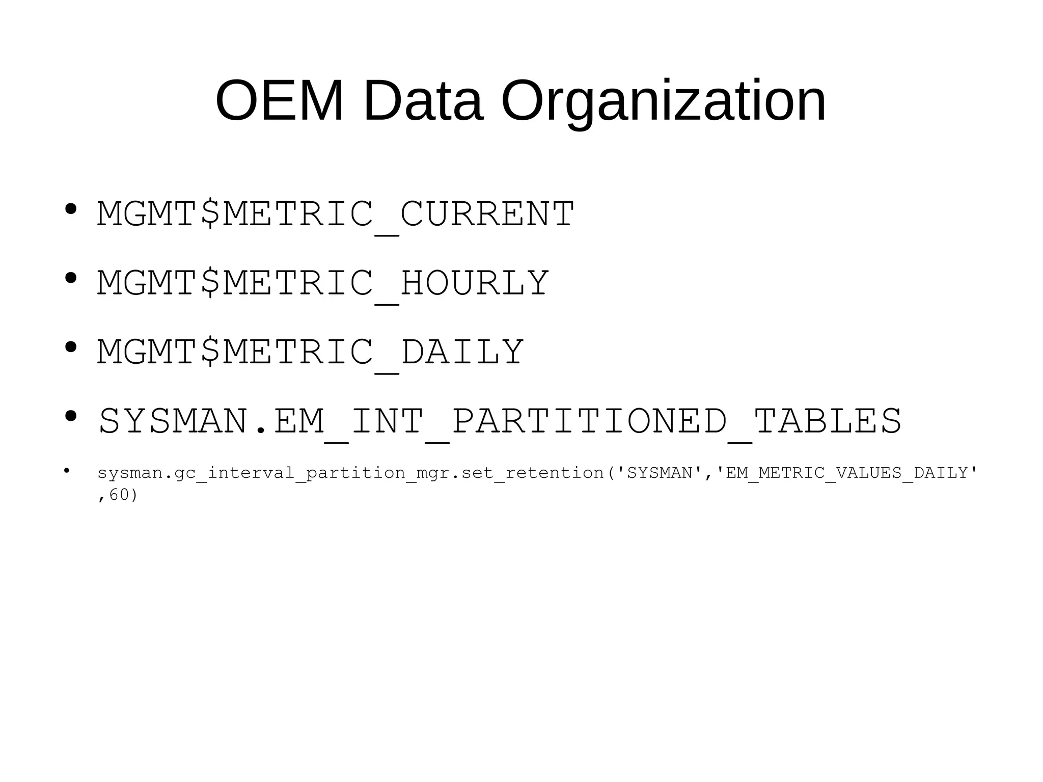 Using SQL on OEM Data | ODP