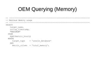 Using SQL on OEM Data | ODP