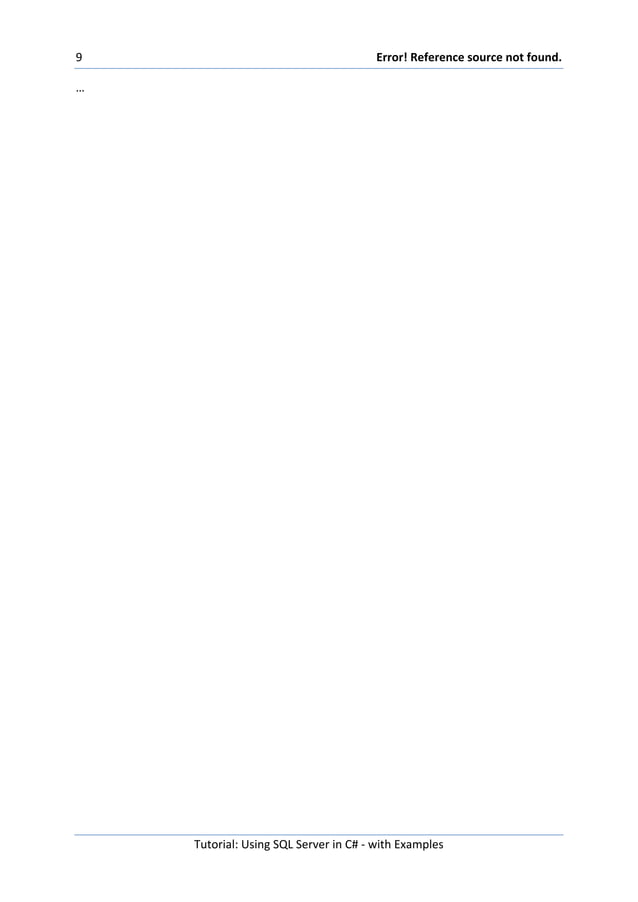 Using sql server in c sharp | PDF