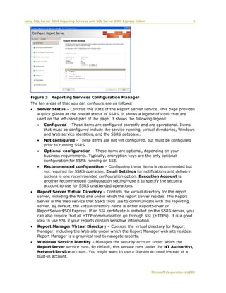 Using ssr swithsqlexpress | DOC