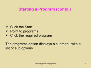 Using start button.37