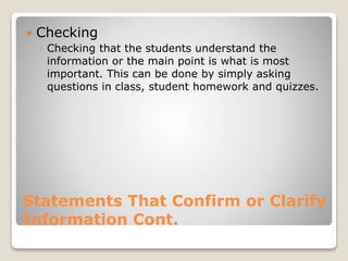 Using statements | PPT