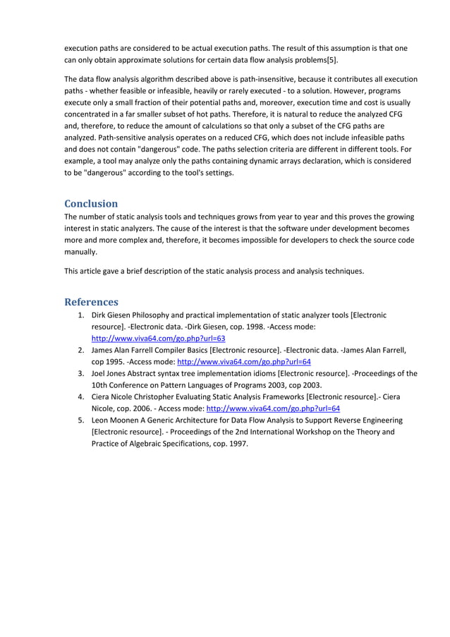 Using Static Analysis in Program Development | PDF